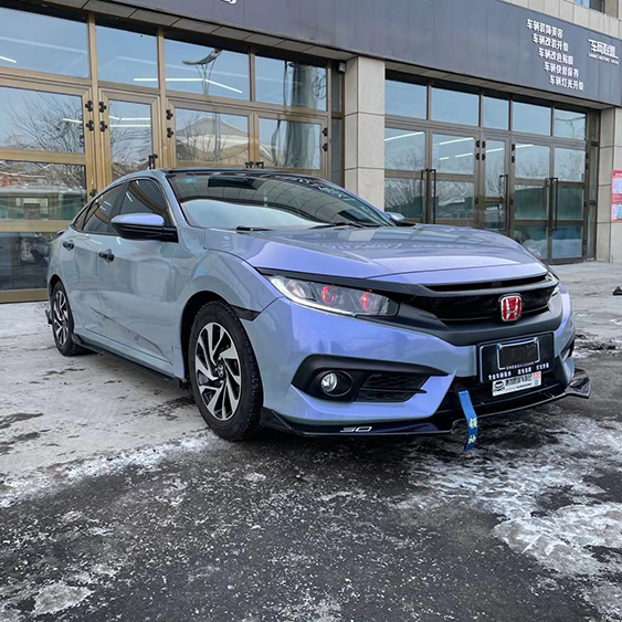 TOPCAR Two-color Magic Candy Color Flip Grey Purple Vinyl Wrap Film