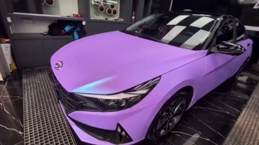 TOPCAR Satin Flip Glacial Frost Blue Vinyl Wrap Film