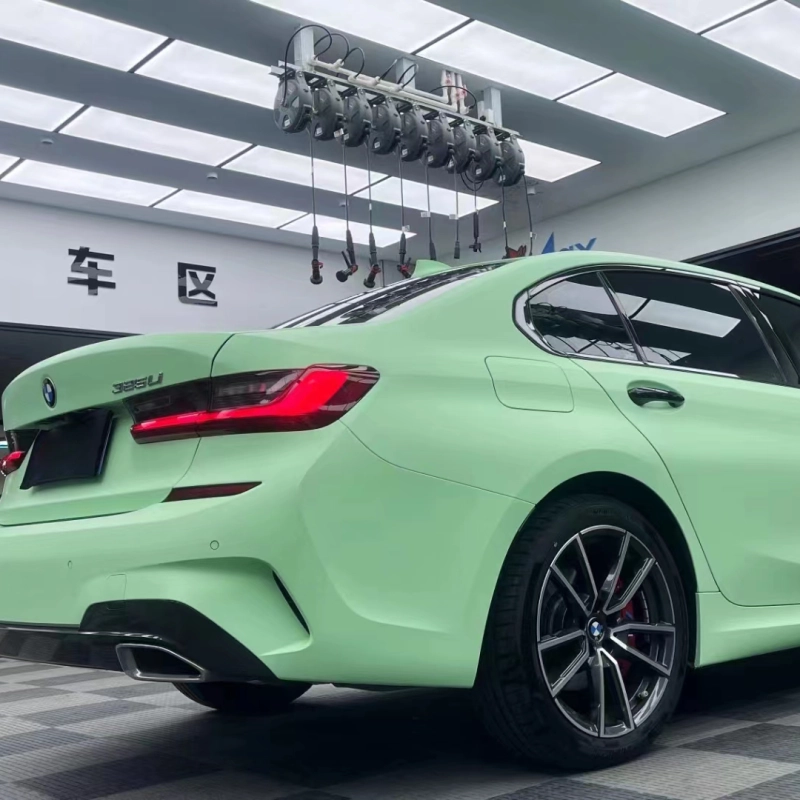 TOPCAR Ultra Matte Light Lime Green Vinyl Wrap Film