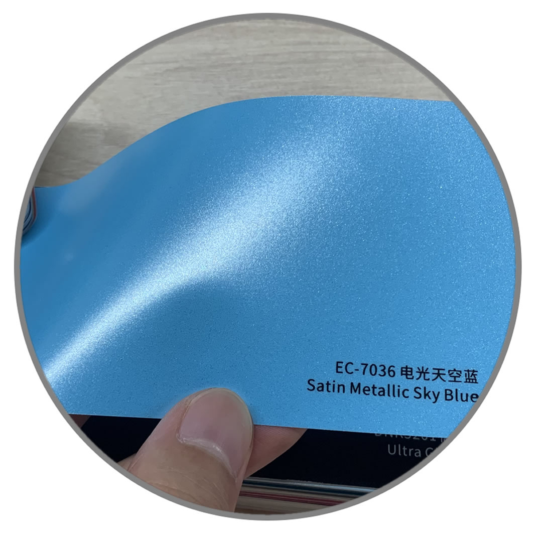 TOPCAR Satin Metallic Sky Blue Vinyl Wrap Film
