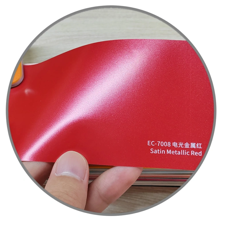 TOPCAR Satin Metallic Red Vinyl Wrap Film