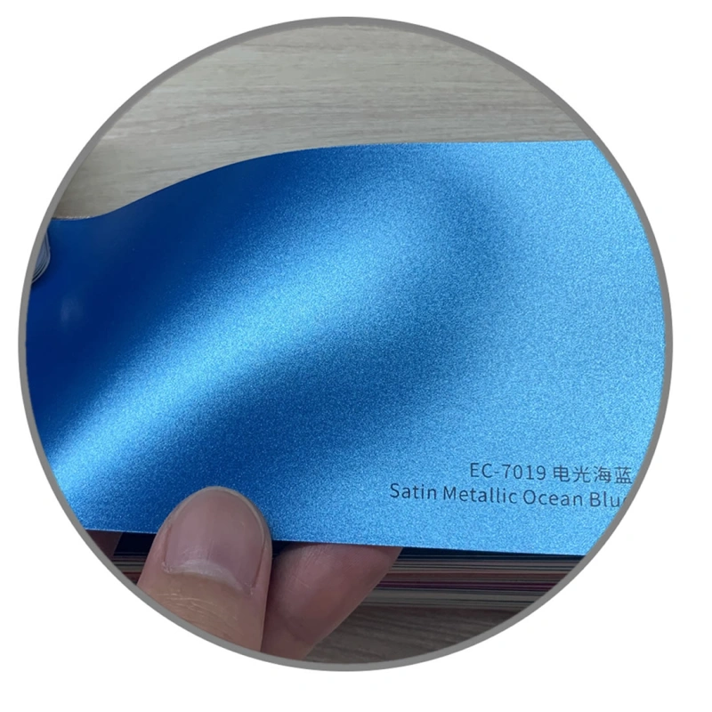 TOPCAR Satin Metallic Ocean Blue Vinyl Wrap Film