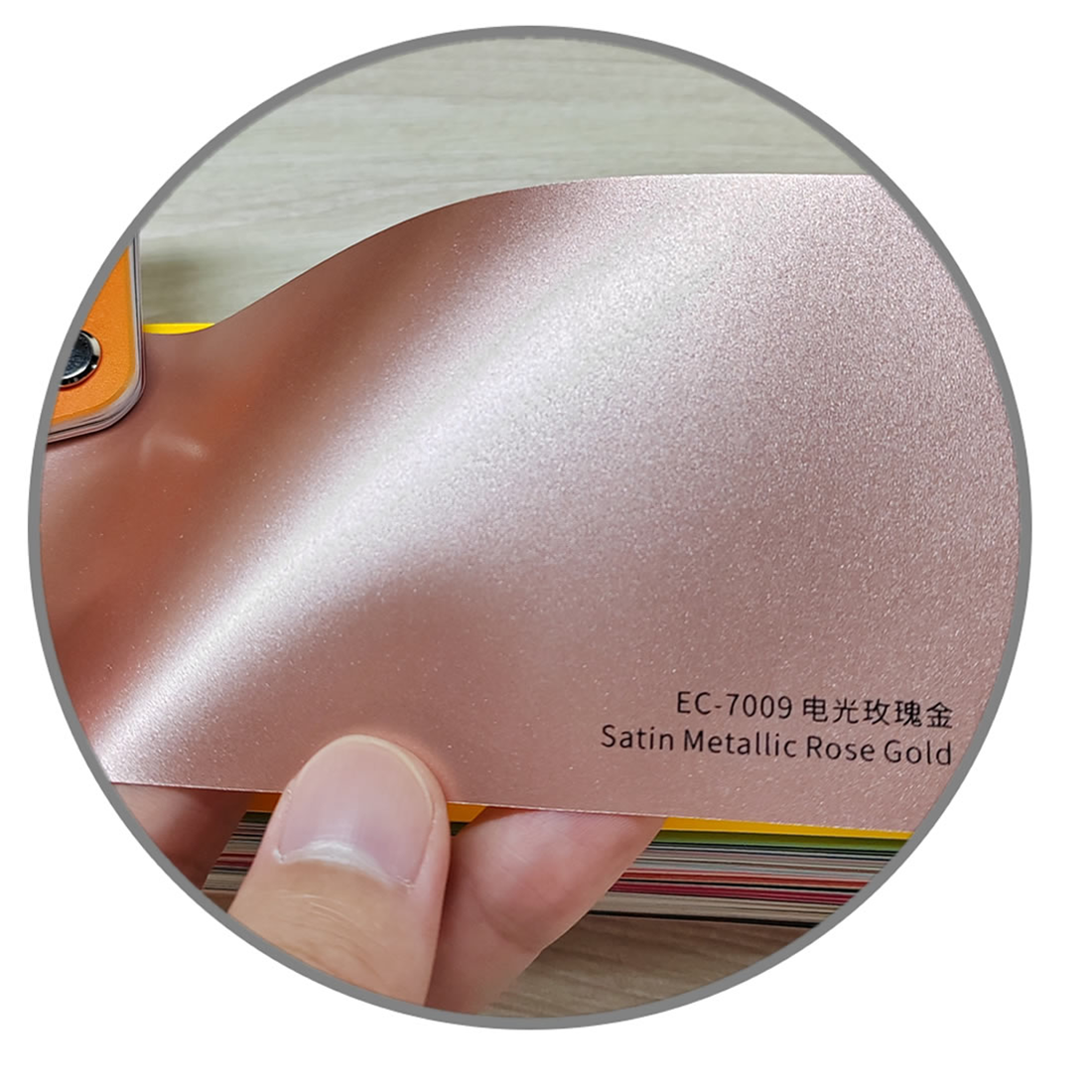 TOPCAR Satin Metallic Rose Gold Vinyl Wrap Film