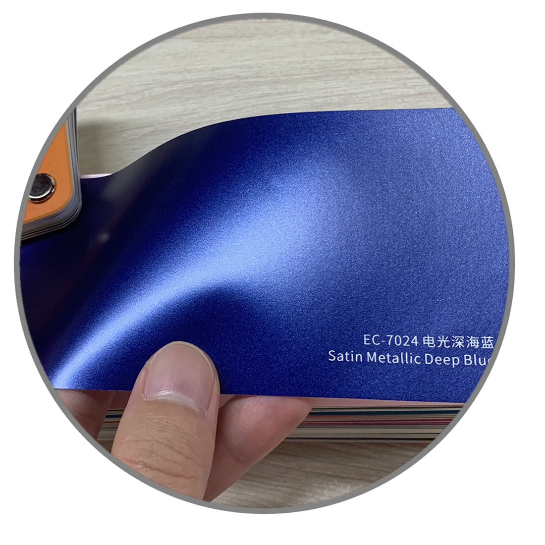 TOPCAR Satin Metallic Deep Blue Vinyl Wrap Film