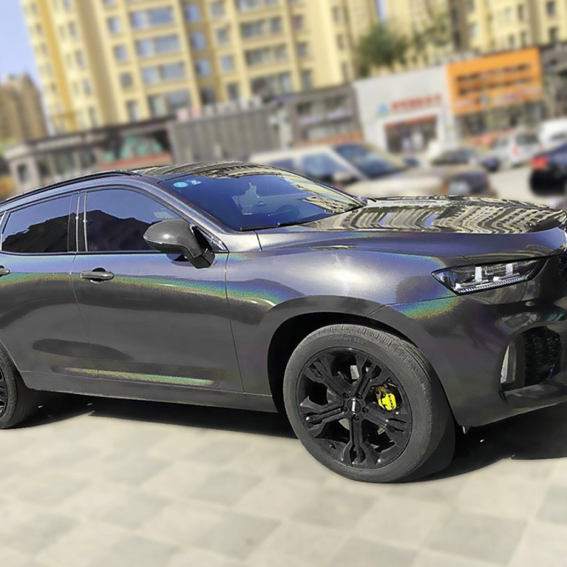 TOPCAR Diamond Laser Black Vinyl Wrap Film