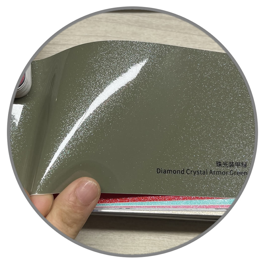 TOPCAR Diamond Crystal Armor Green Vinyl Wrap Film