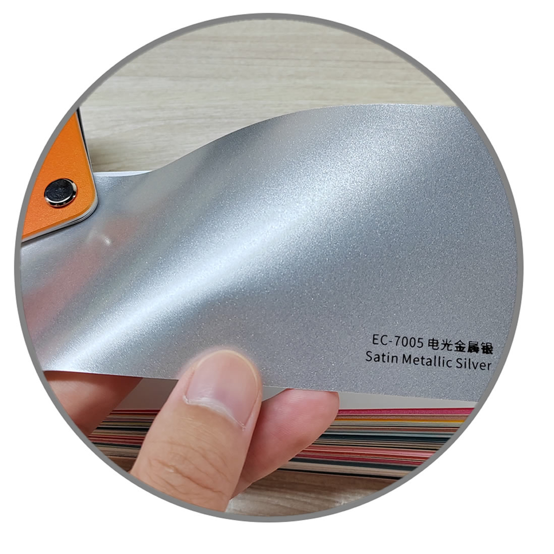 TOPCAR Satin Metallic Silver Vinyl Wrap Film