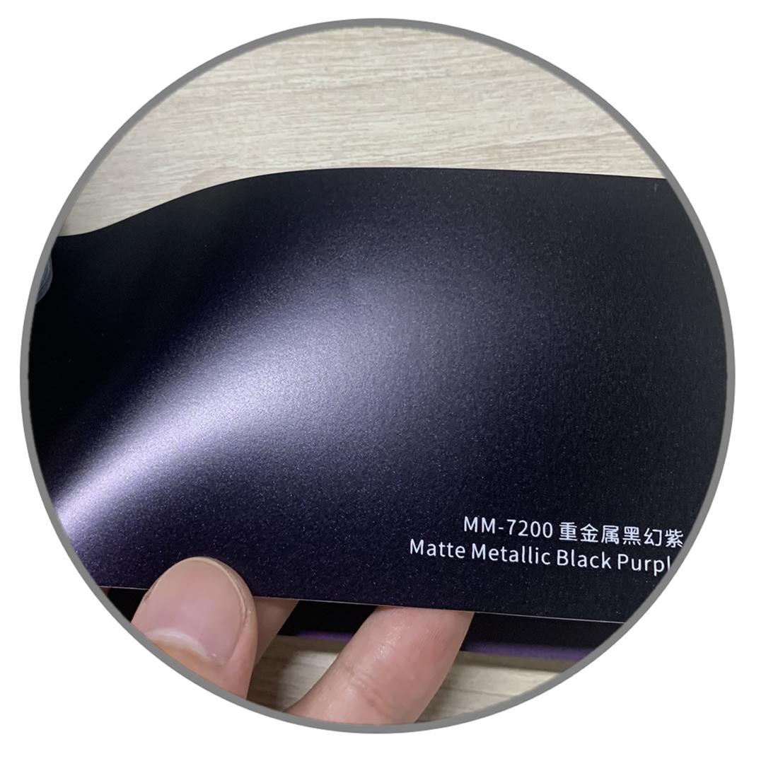 TOPCAR Matte Metallic Black Purple Vinyl Wrap Film