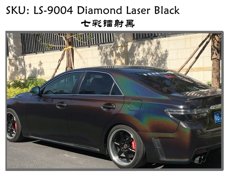 TOPCAR Diamond Laser Black Vinyl Wrap Film