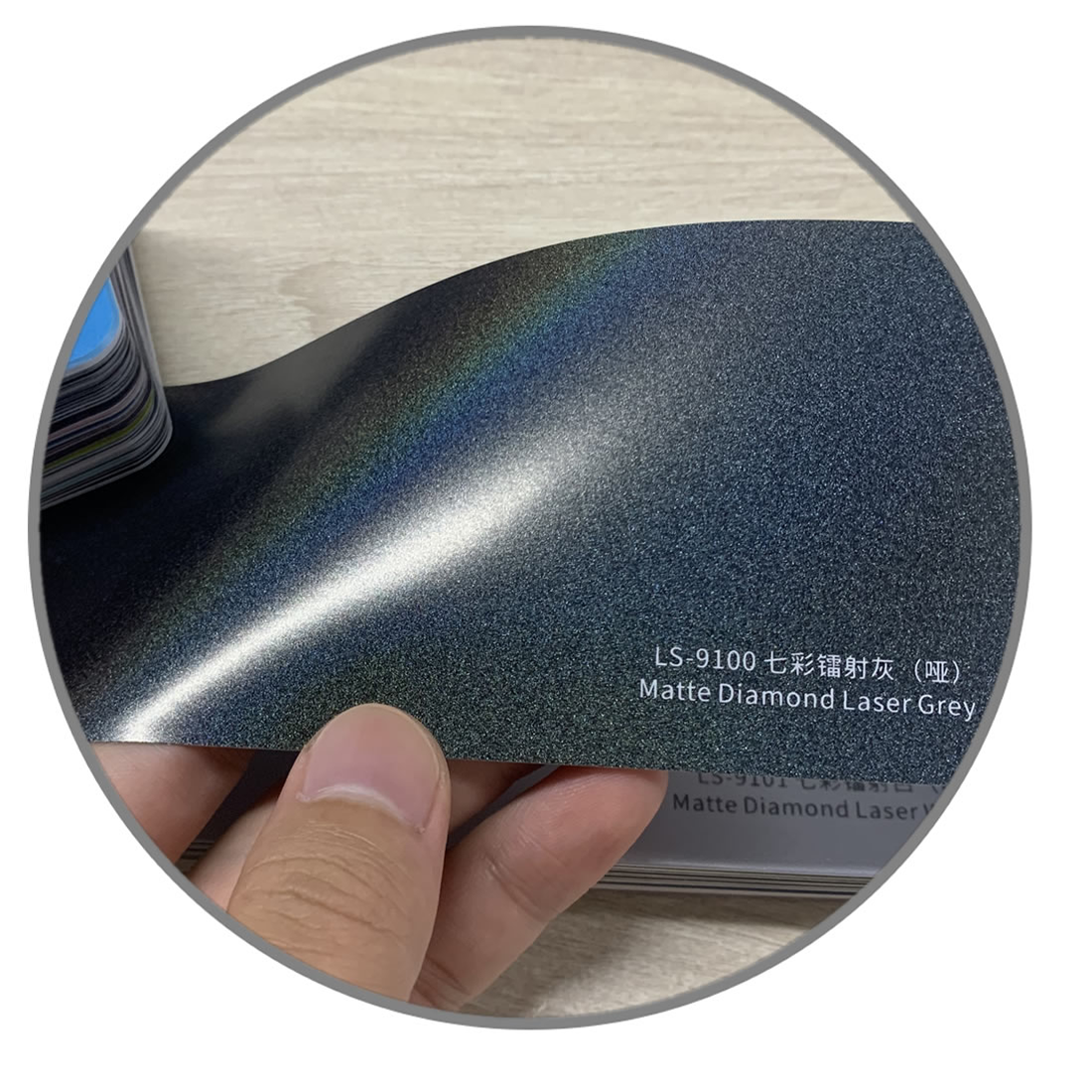 TOPCAR Matte Diamond Laser Grey Vinyl Wrap Film