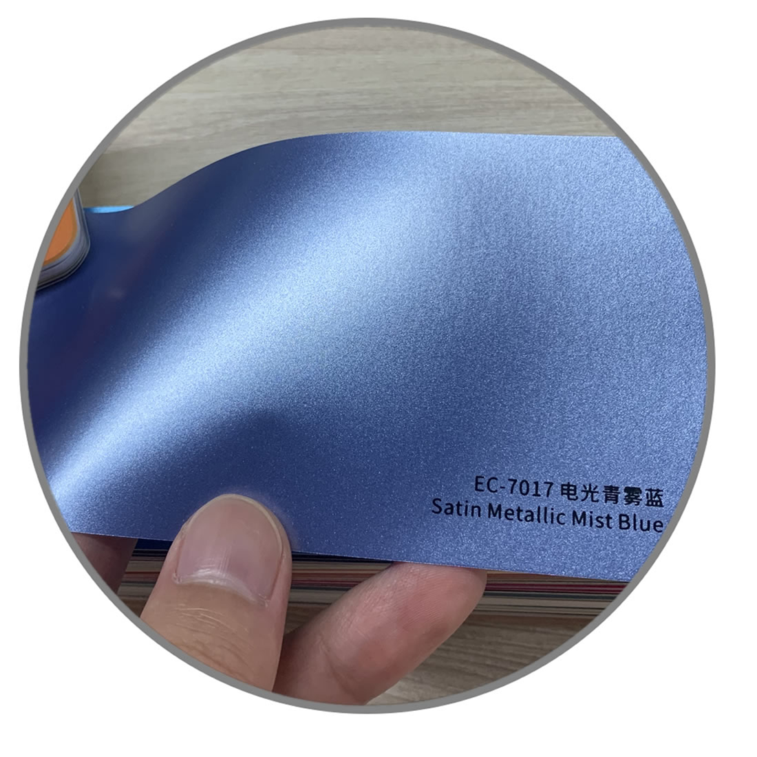 TOPCAR Satin Metallic Mist Blue Vinyl Wrap Film