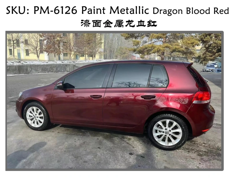 TOPCAR Paint Metallic Dragon Blood Red Vinyl Wrap Film