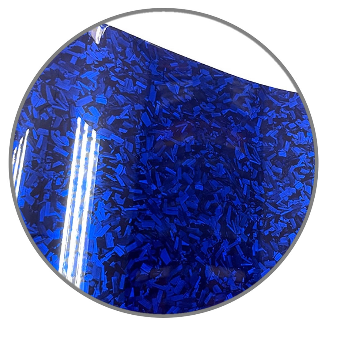 TOPCAR Gloss Forged Carbon Dark Blue Car Vinyl Wrap Film