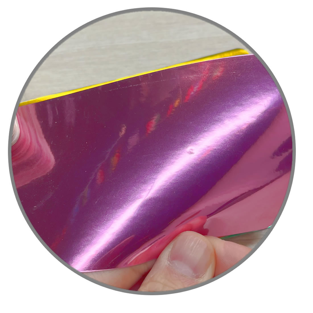 TOPCAR Strechable Mirror Chrome Pink Vinyl Wrap Film