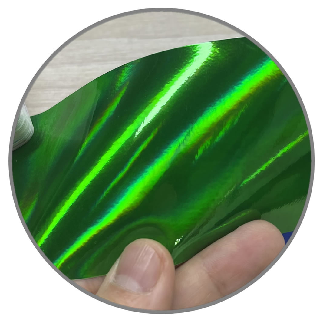 TOPCAR Laser Chrome Green Vinyl Wrap Film
