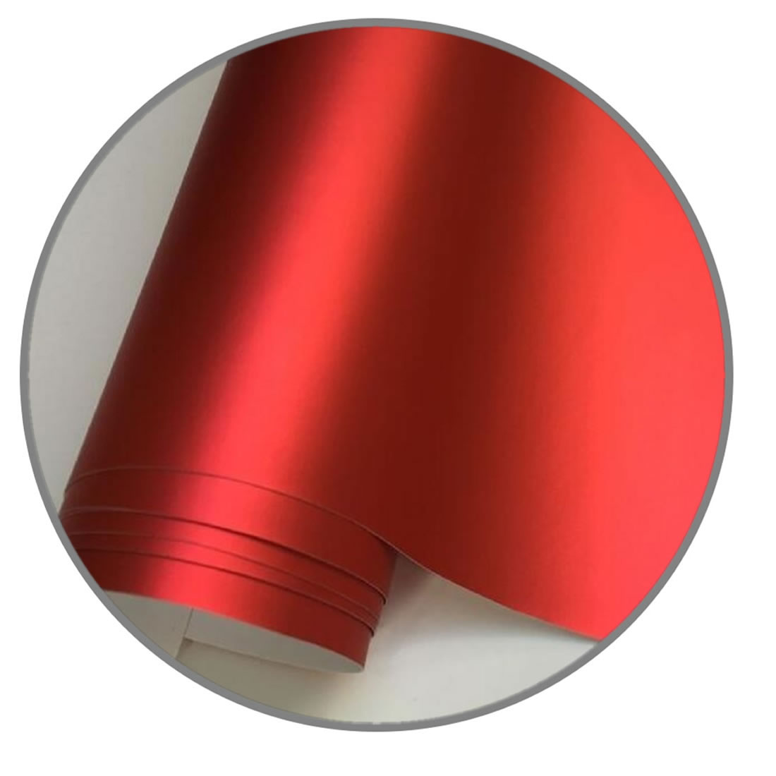 TOPCAR Matte Chrome Red Vinyl Wrap Film