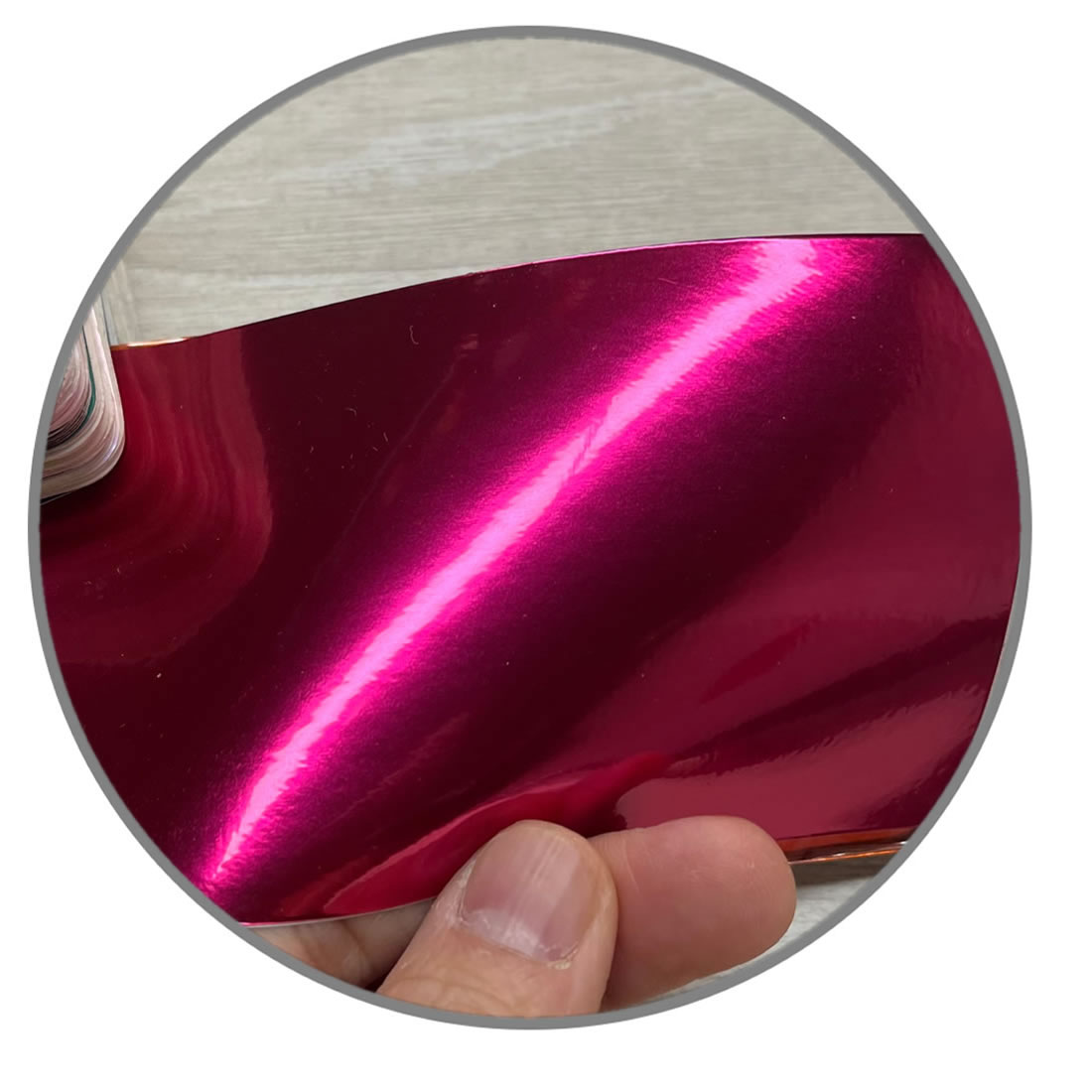 TOPCAR Strechable Mirror Chrome Rose Red Vinyl Wrap Film