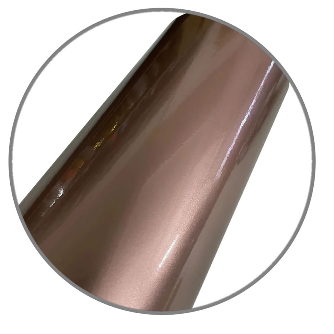 TOPCAR Glossy Metallic Rose Gold Vinyl Wrap Film