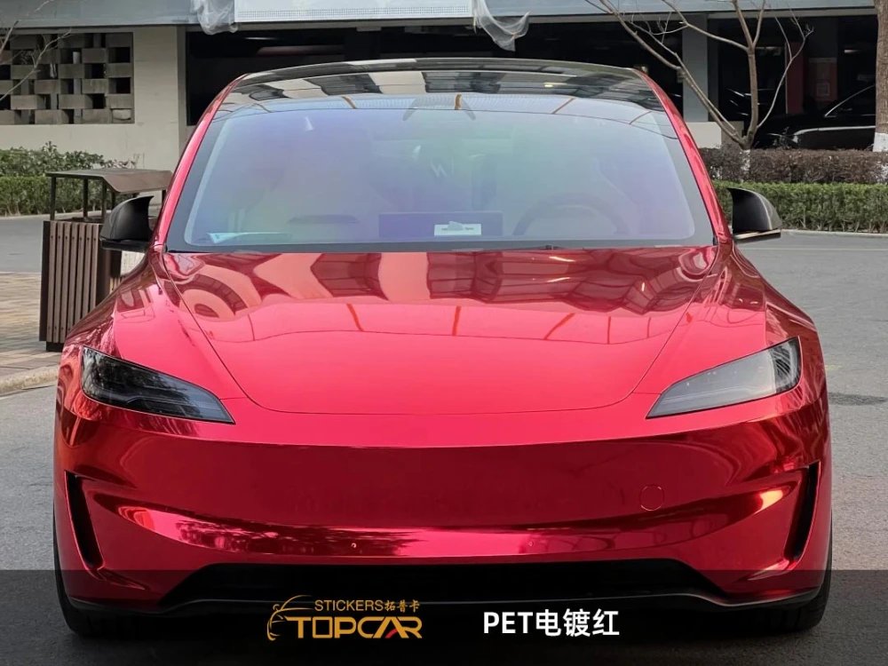 PET Mirror Chrome Red Car Vinyl Wrap Film: Luxe Shine for Your Ride