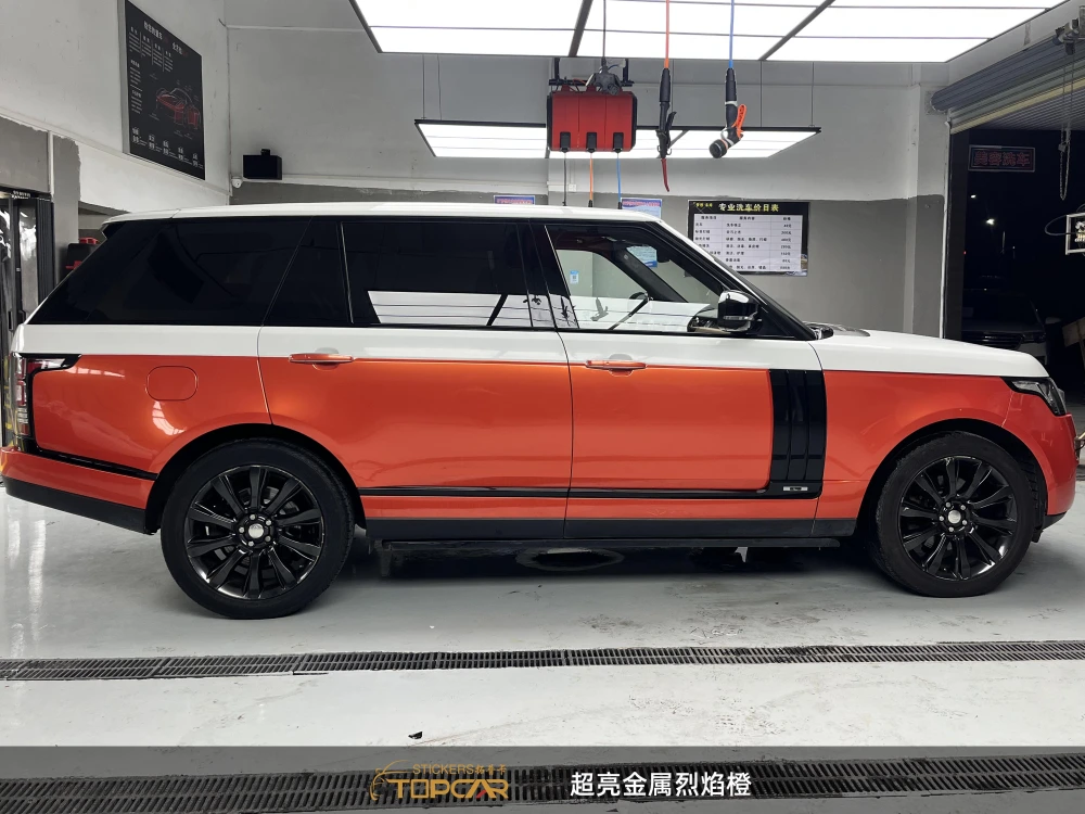 PET Satin Metallic Glossy Orange Car Vinyl Wrap Film: Standout Among ...