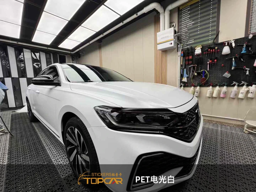TOPCAR Satin Metallic White Vinyl Wrap Car: Premium Choice from Vinyl ...