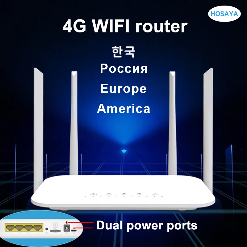 HOSAYA 4G SIM card wifi router portable wifi modem LC117 4G CPE hotspot ...