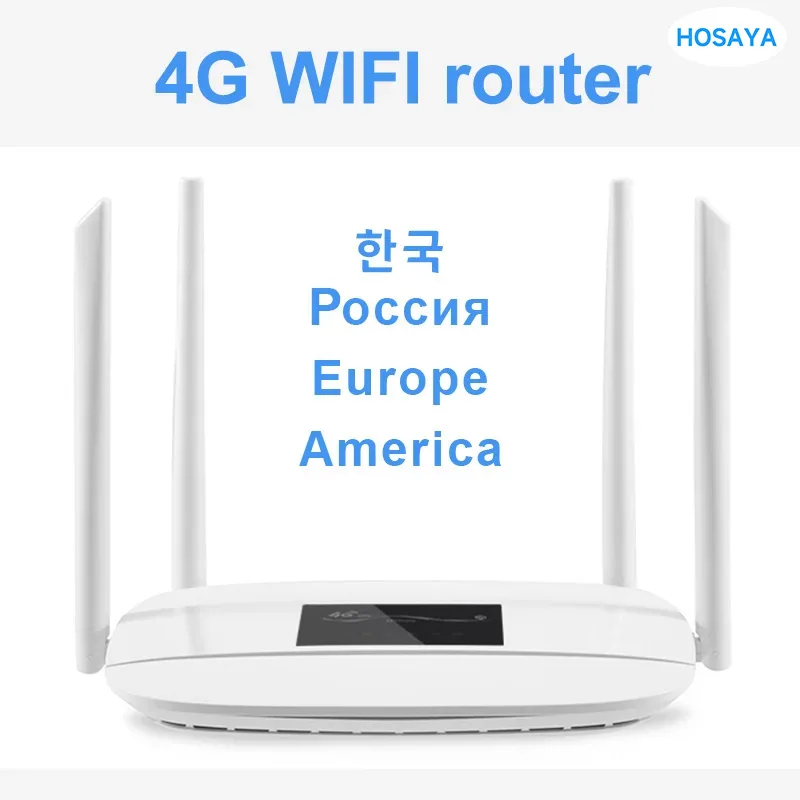 HOSAYA 4G WiFi Router portable wifi LTE CPE SIM card modem dual power ...