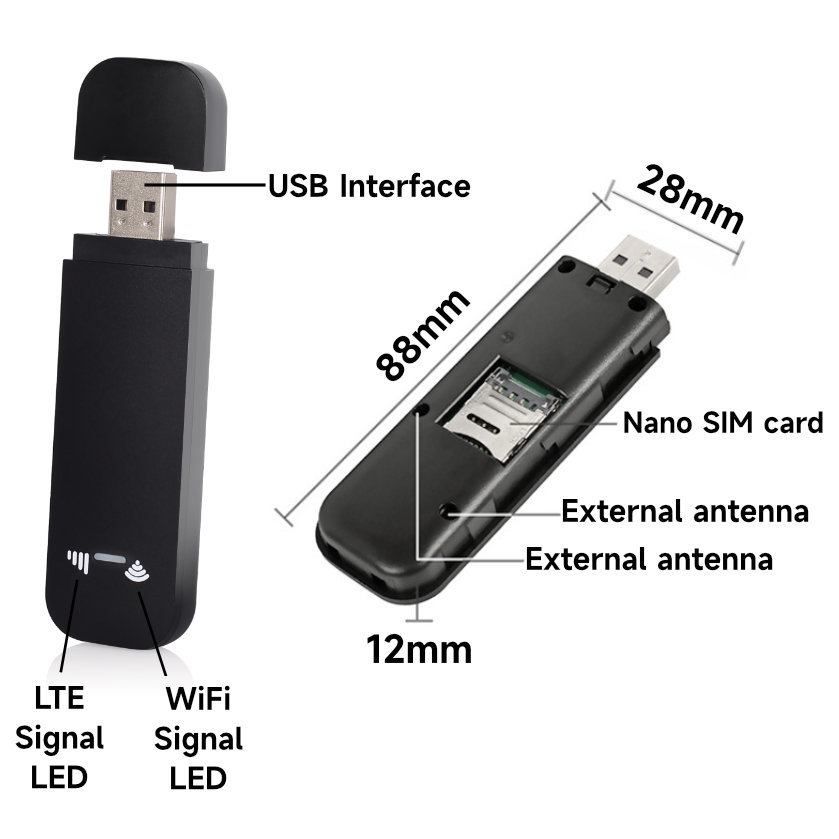 Portable WiFi 4G sim Card WiFi Modem 10 WiFi Users 4G LTE Router with ...