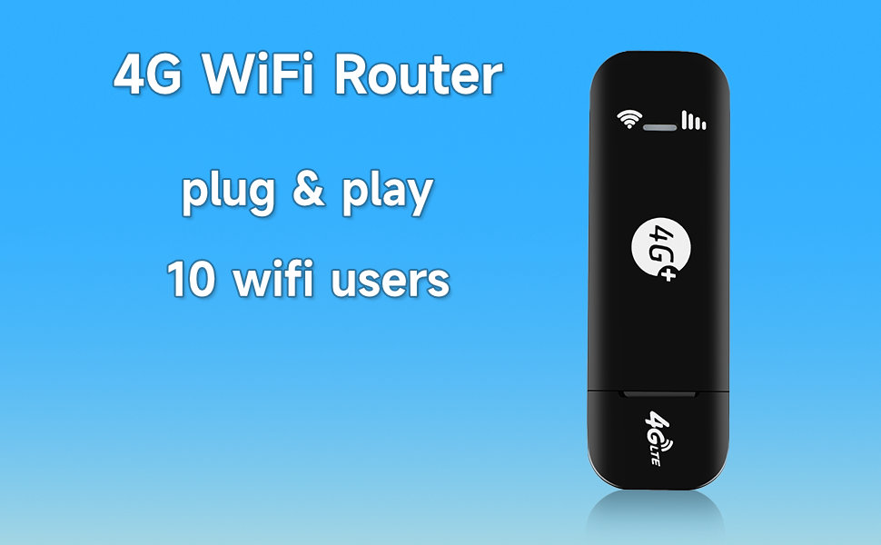 Portable WiFi 4G sim Card WiFi Modem 10 WiFi Users 4G LTE Router with ...
