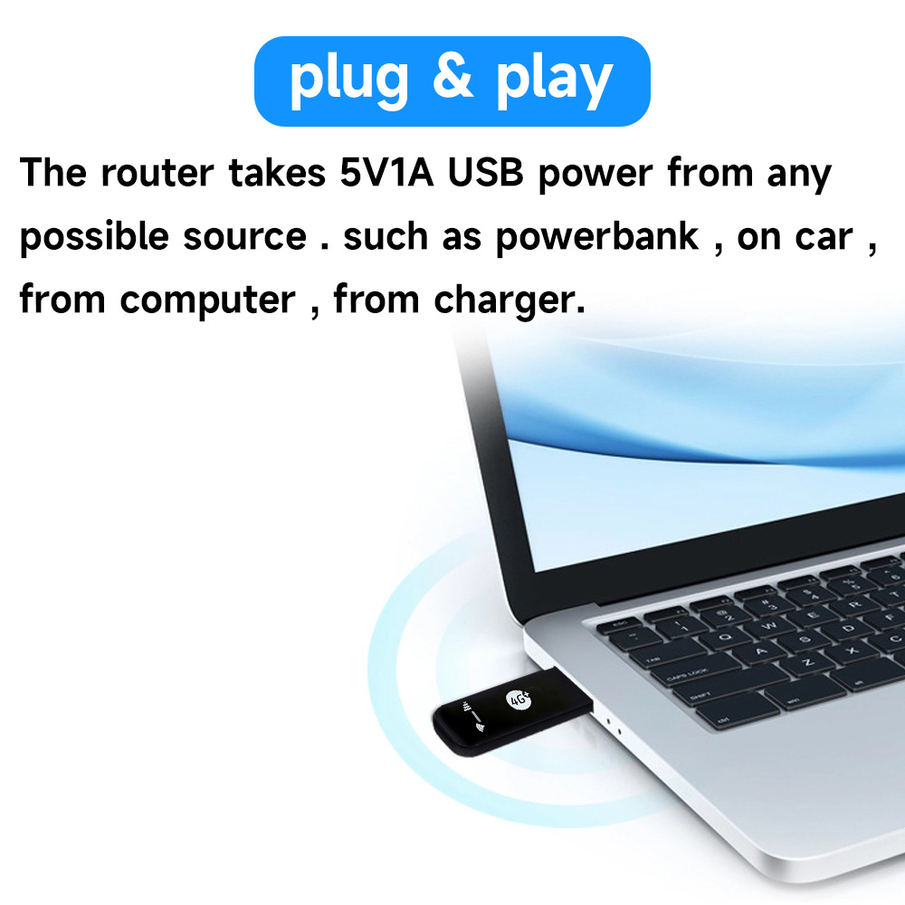 Portable WiFi 4G sim Card WiFi Modem 10 WiFi Users 4G LTE Router with ...