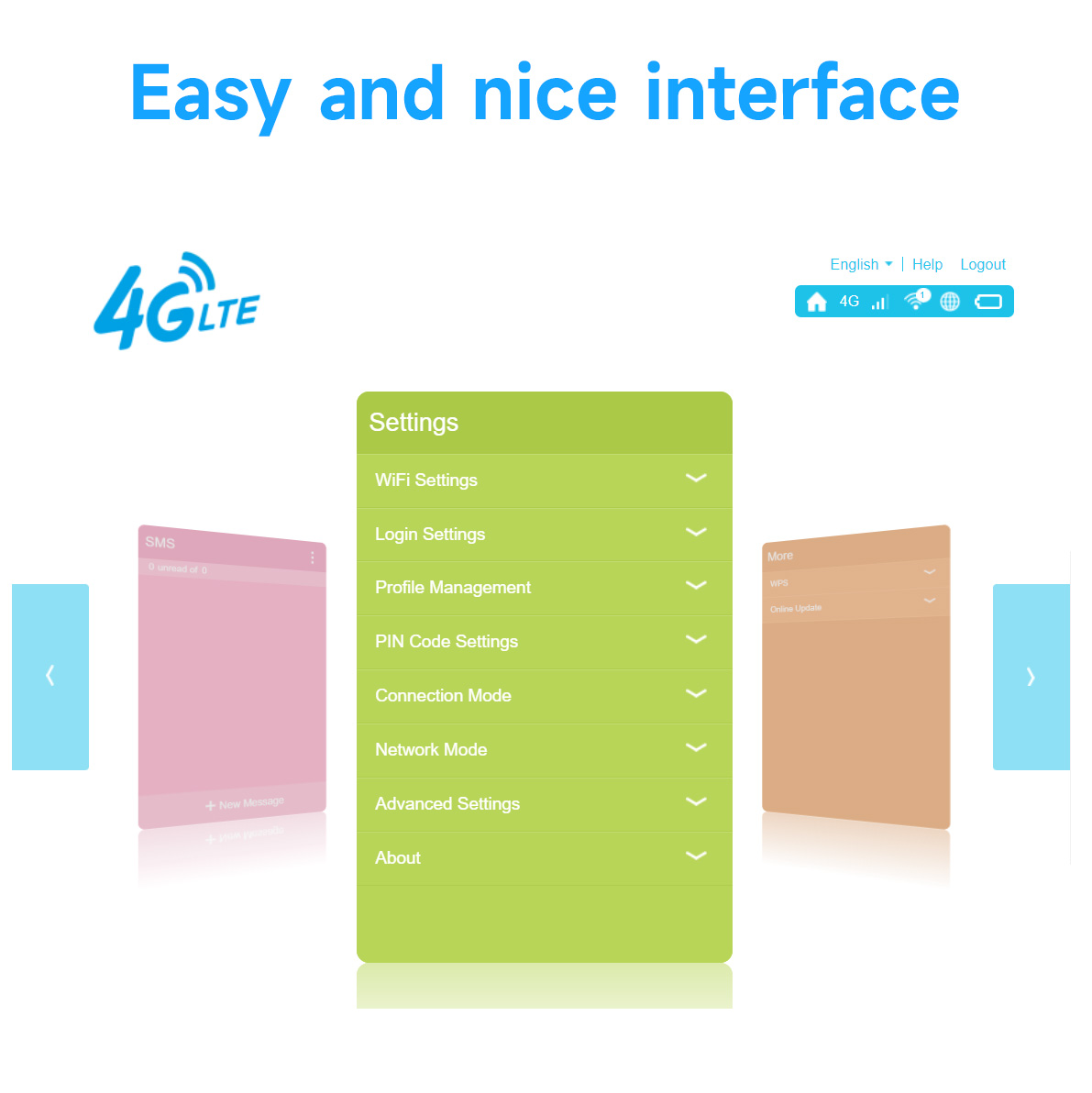 Portable WiFi 4G sim Card WiFi Modem 10 WiFi Users 4G LTE Router with ...