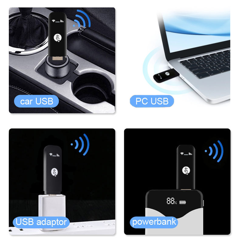 Portable WiFi 4G sim Card WiFi Modem 10 WiFi Users 4G LTE Router with ...