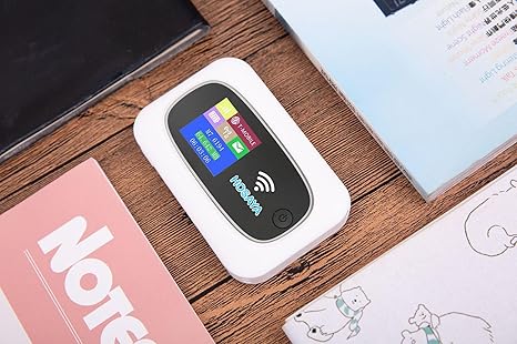 Portable WiFi 4G LTE SIM Card Router Color LCD Display Built-in Battery ...