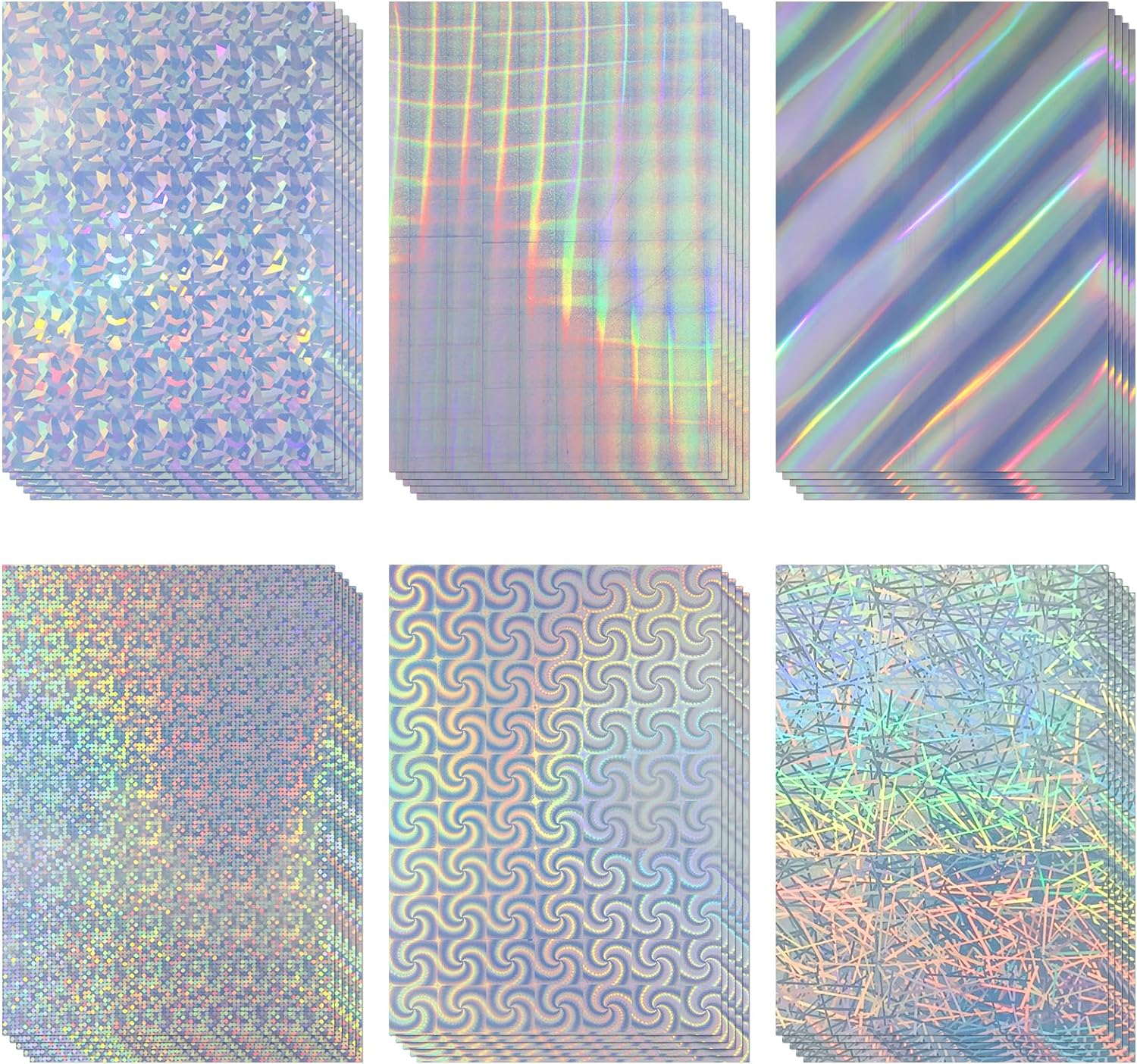 Self-adhesive Holographic PET Sticker -- Grid
