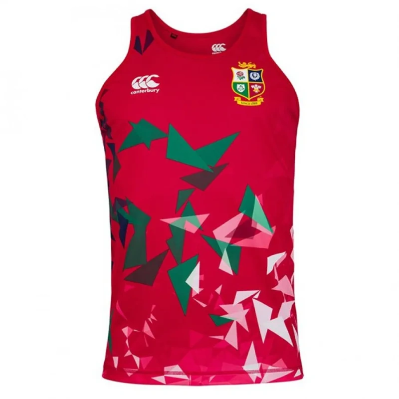 British And Irish Lions 2021 Mens Rugby Singlet - Red,Rugby