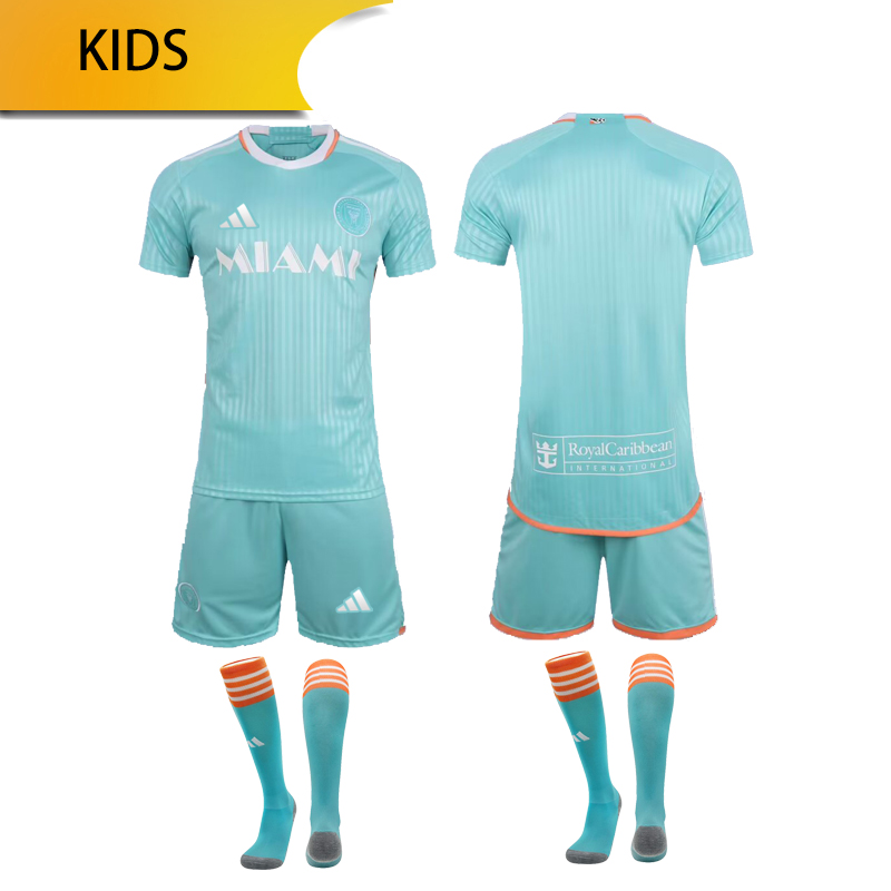 inter miami 2 away KIDS 24/25 shirt+shorts+sock kit Football team shirt ...