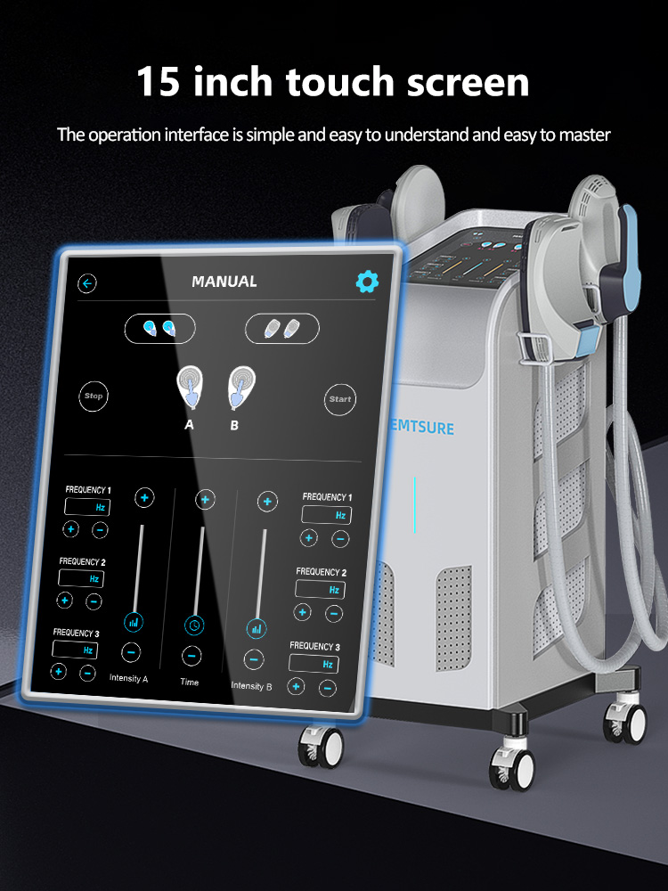 Vertical EMslim muscle building with 4 hanndles