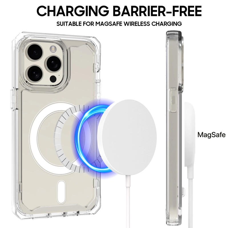 SM05 FUNDA 3 EN 1 MAGSAFE TRANSPRENTE