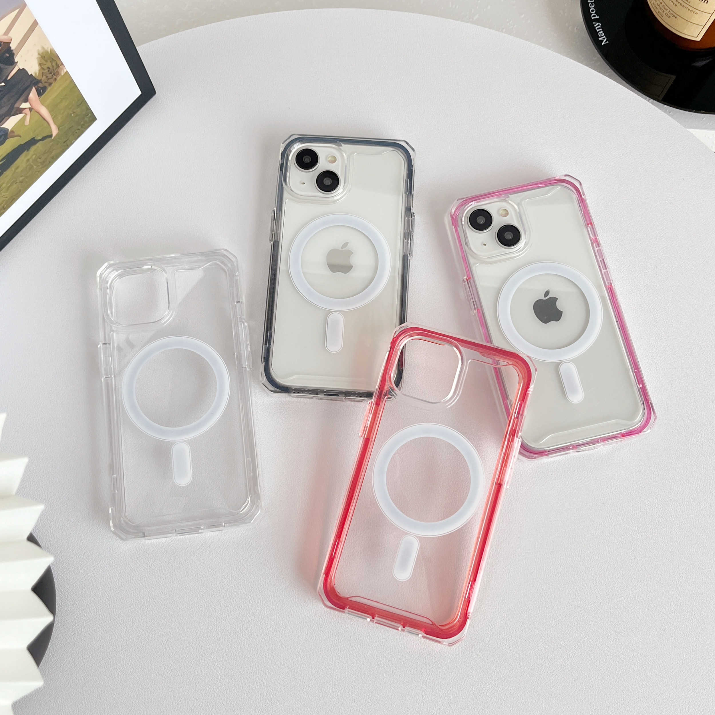 SM05 FUNDA 3 EN 1 MAGSAFE TRANSPRENTE