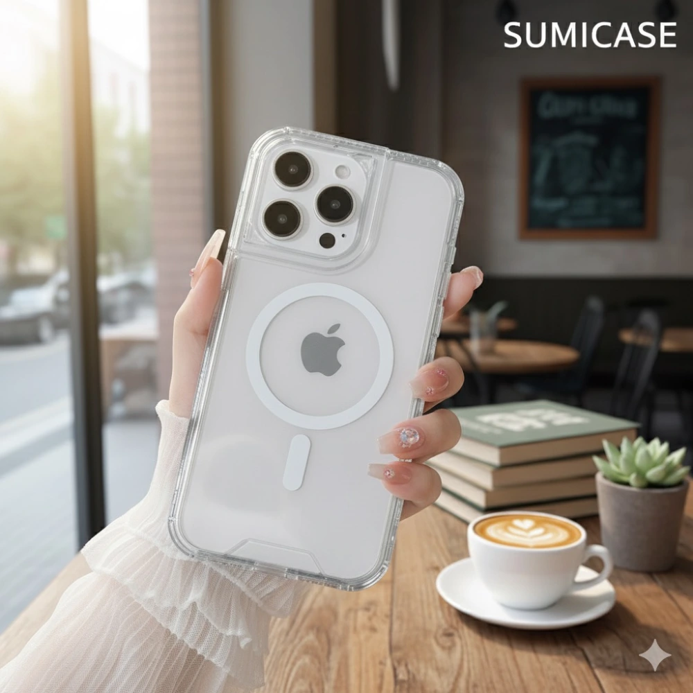 SM11M FUNDA MAGSAFE SPACE 3 EN 1 360 TRANSPARENTE