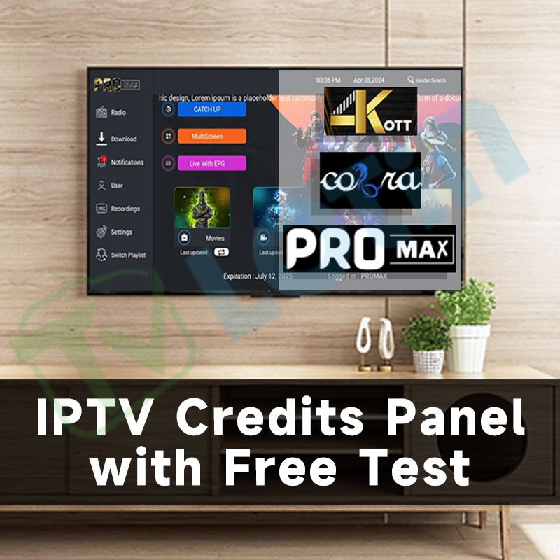 4K OTT UHD PROMAX IPTV Free Test Code Support Android TV Box Smart TV ...