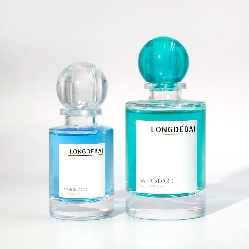 Custom logo round perfume glass bottle 30ml 50ml 100ml perfume bottle