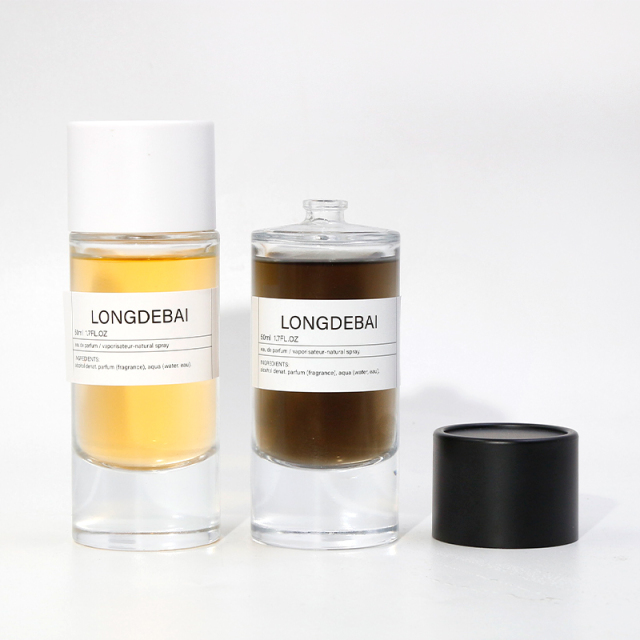 100ml round bottle with box sticker crimp perfume bottle stock bottle