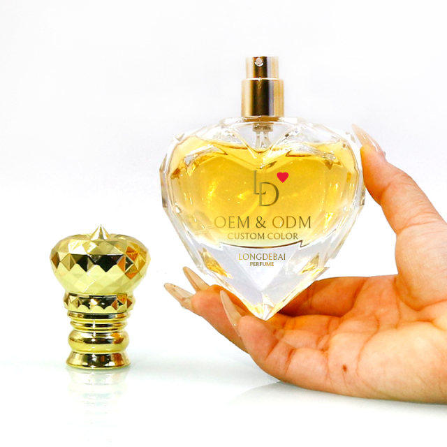 New design luxury empty heart-shaped unique Irregular perfume bottle