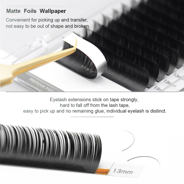 NAGARAKU Flat Ellipse Eyelashes Maquiagem Split Tips Ellipse Shaped ...