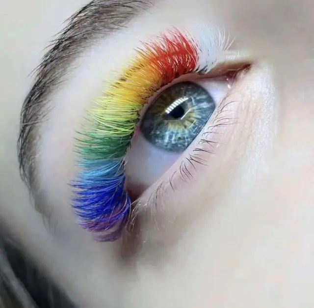 NAGARAKU Rainbow Color Eyelash Extension 16 Lines Individual Lashes ...