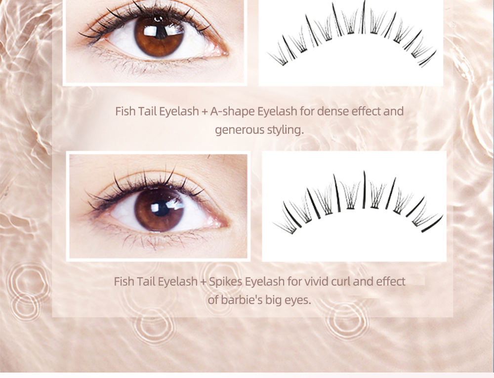 NAGARAKU Spikes A Shape Fish Tail False Eyelash Fairy Extension Pre ...