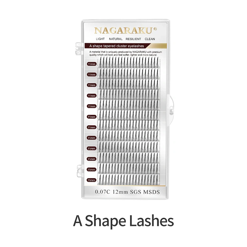 NAGARAKU DIY Lashes A-Shaped Fish Tail Spike Cluster Lashes,DIY Lashes