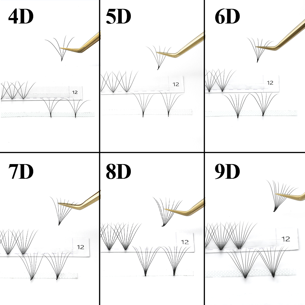 NAGARAKU Pointy Base Premade Fans Eyelash Extension Sharp Narrow Stem ...