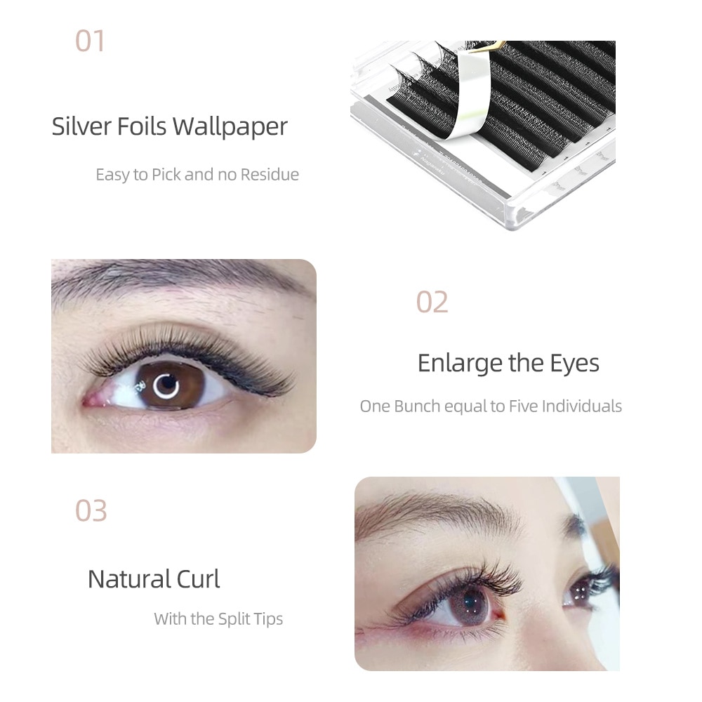 NAGARAKU 5D W Eyelash Extension,YY/W Shape Eyelashes